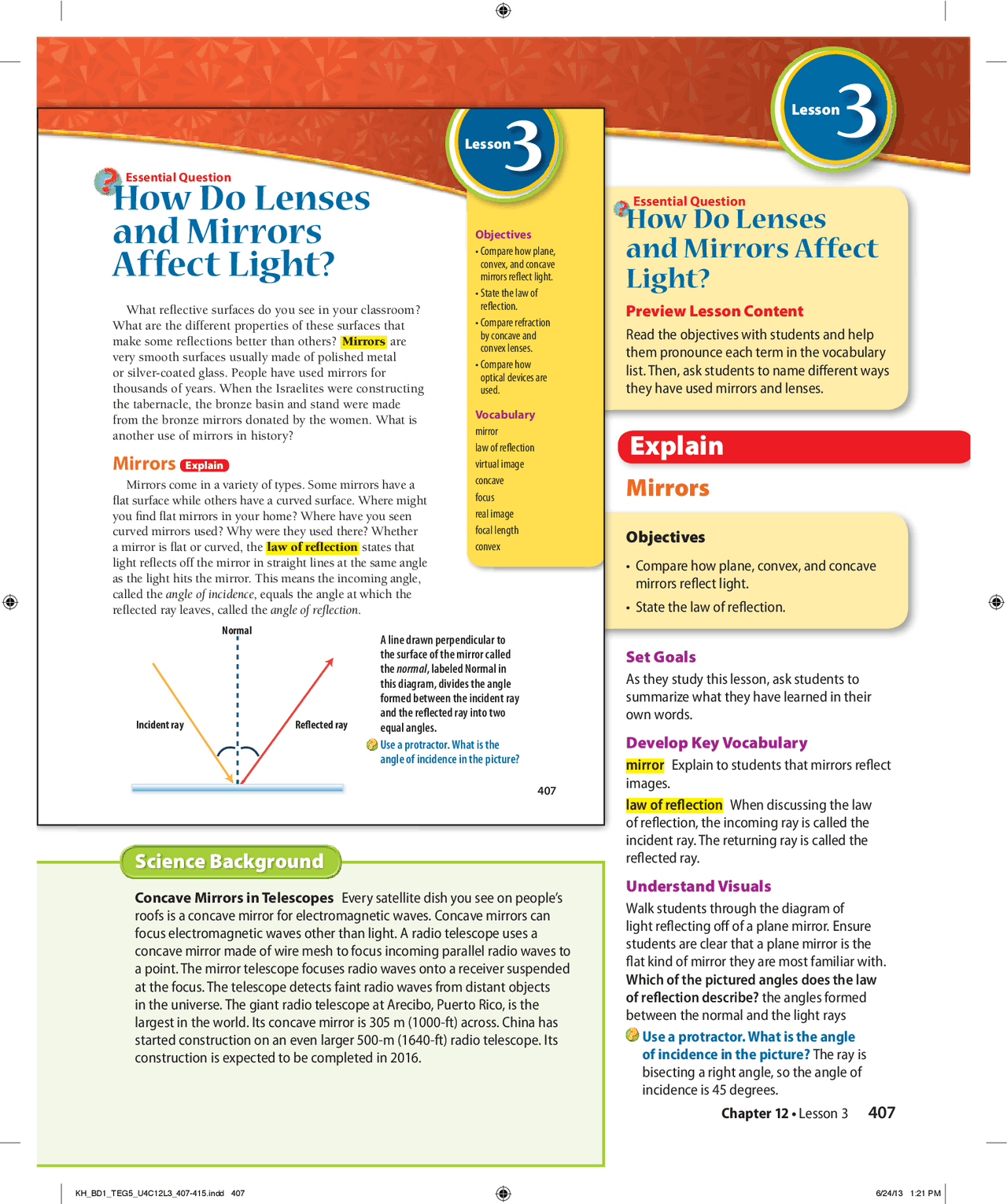 Understanding the Effects of Mirrors and Lenses on Light | Schemes and Mind Maps Law | Docsity