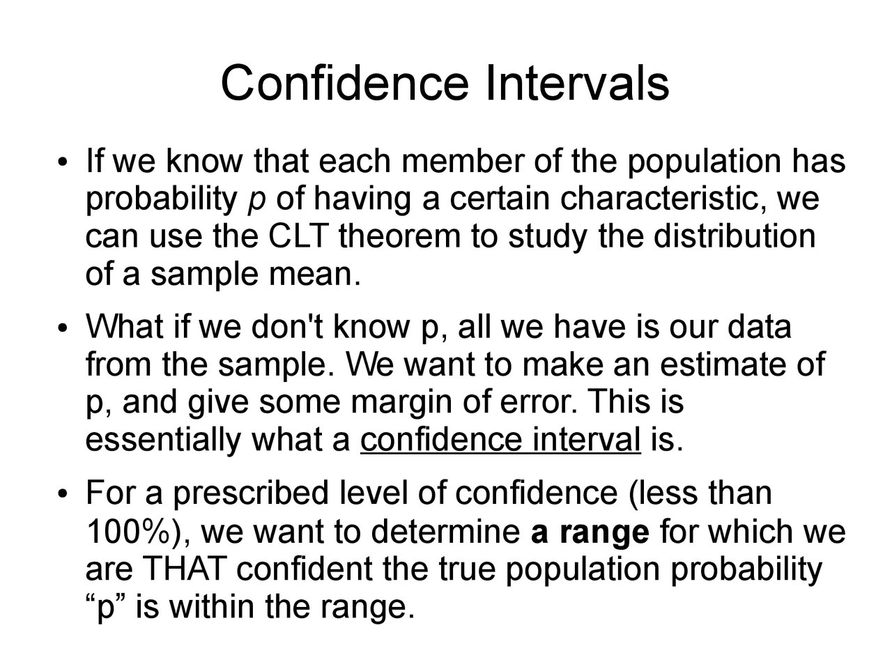 Confidence Intervals Schemes And Mind Maps Calculus Docsity