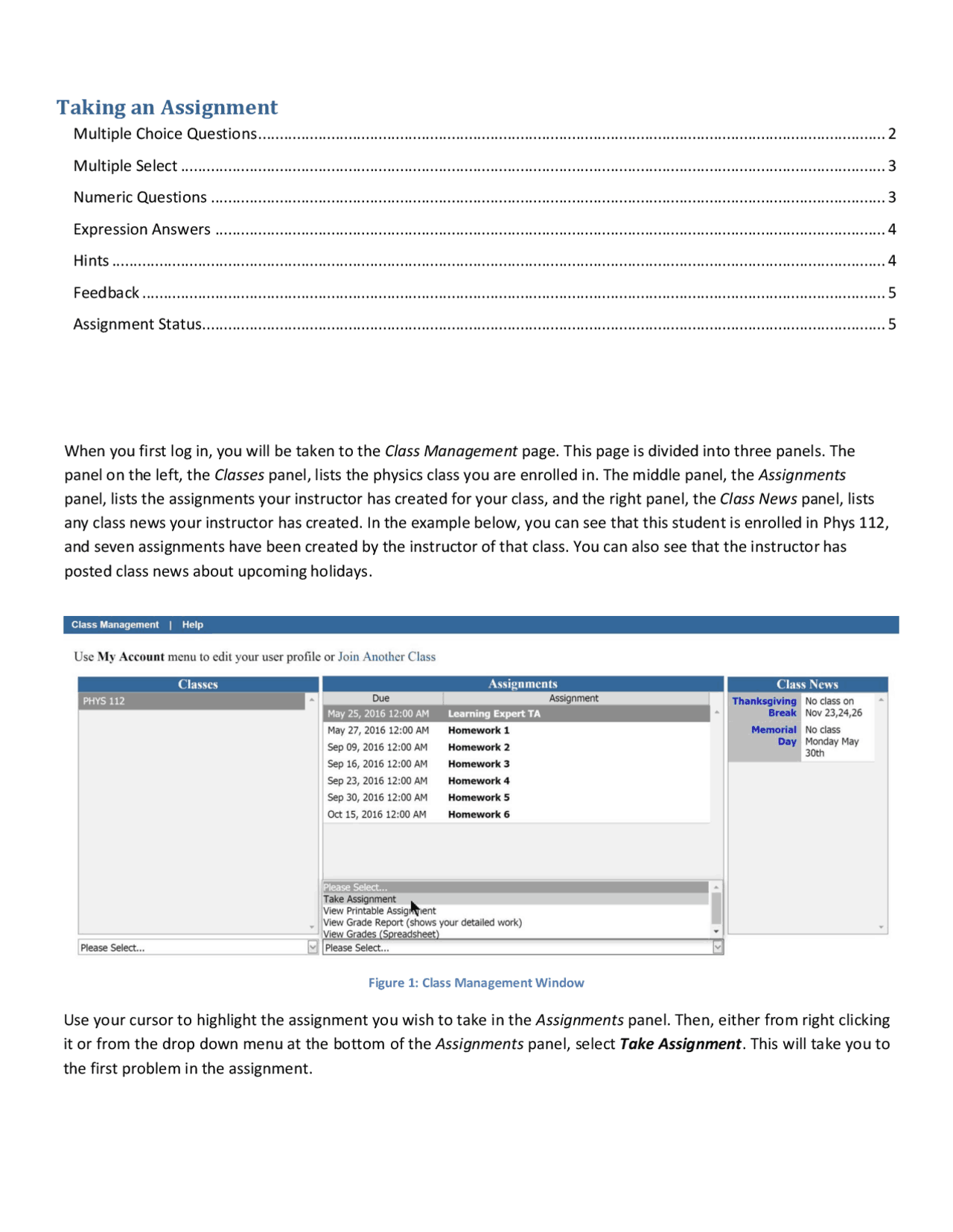 Exploring Expert TA: Taking Assignments in a Virtual Learning Environment | Summaries Physics ...