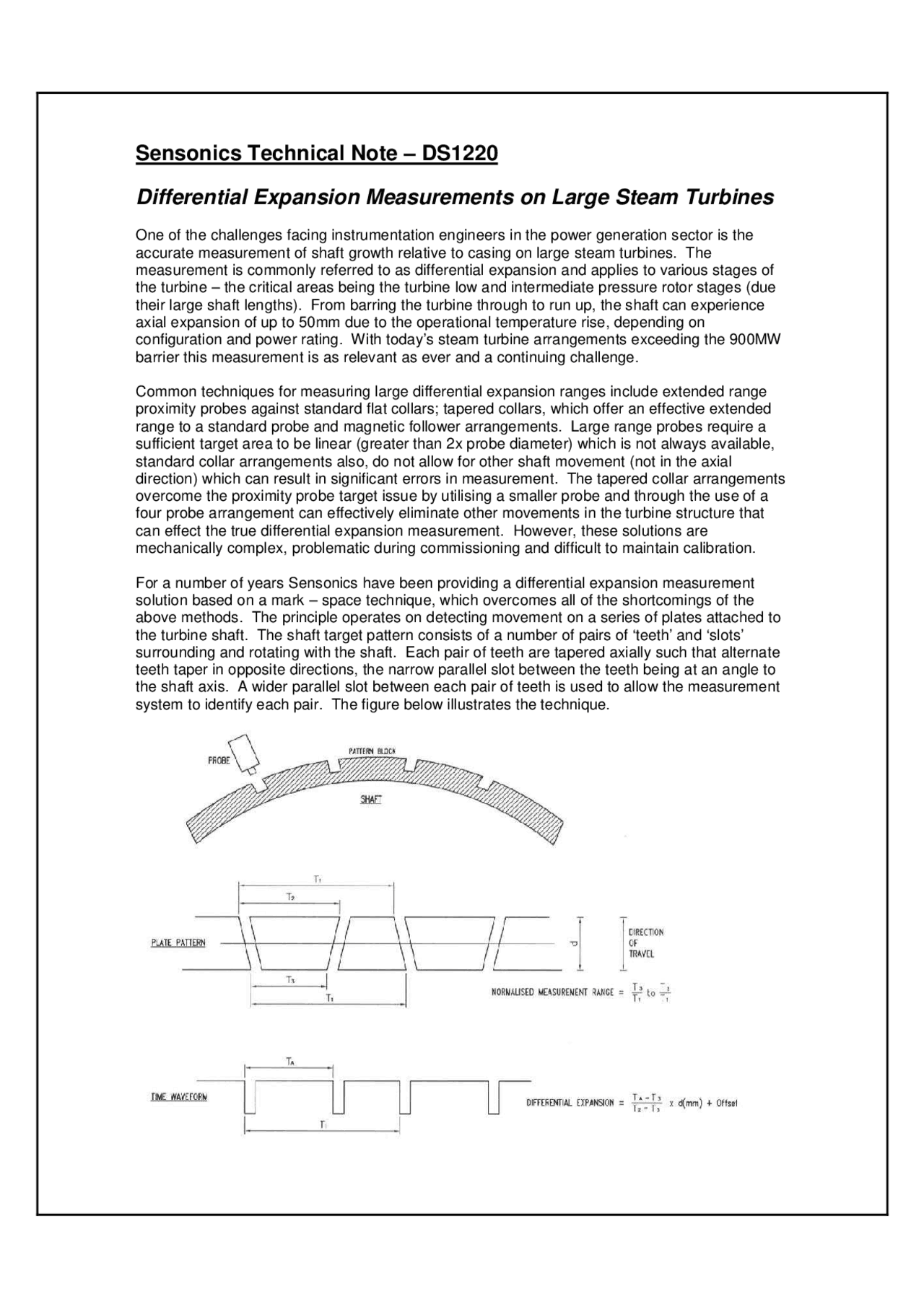 Sensonics Technical Note – DS1220 Differential Expansion ... | Study ...