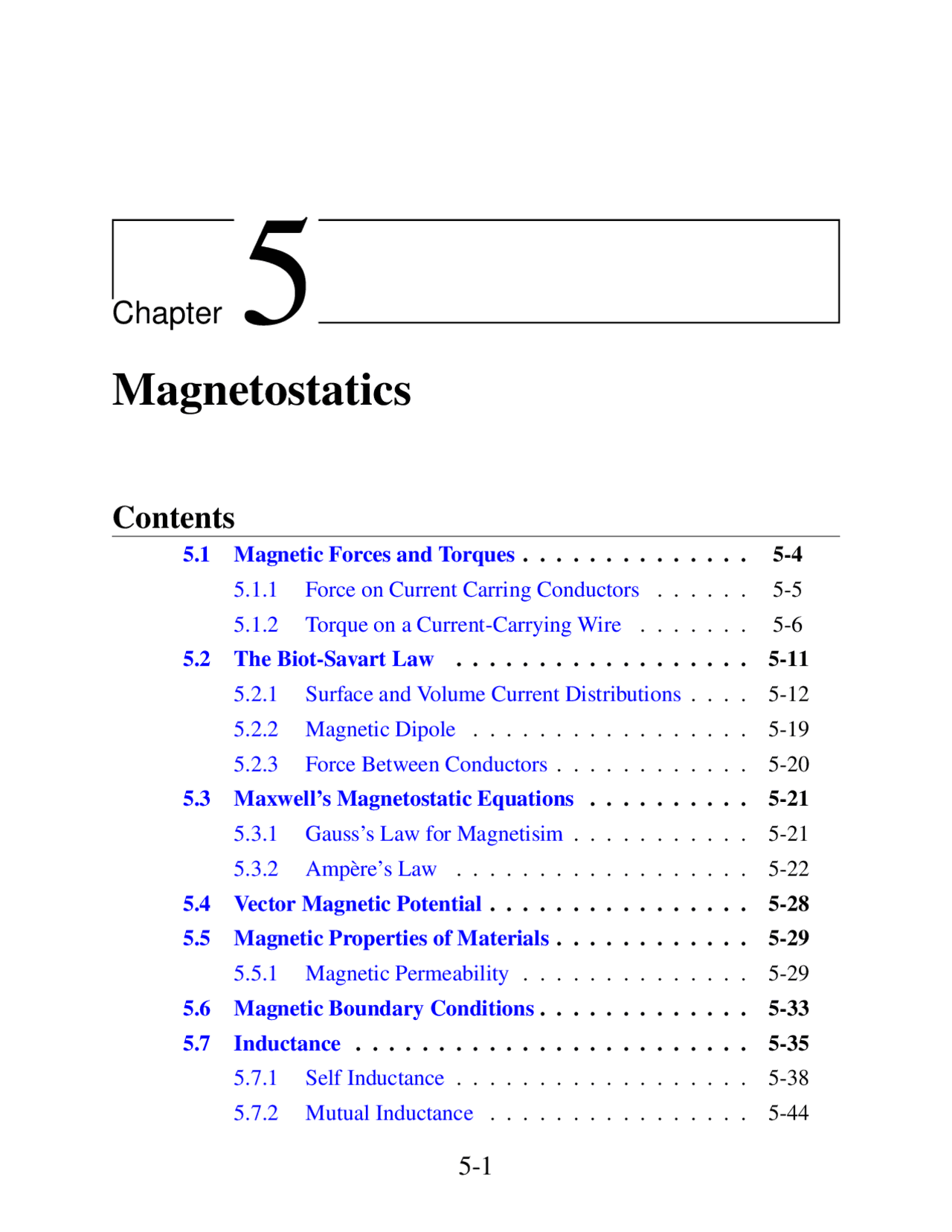 Magnetostatics Lecture Notes Law Docsity