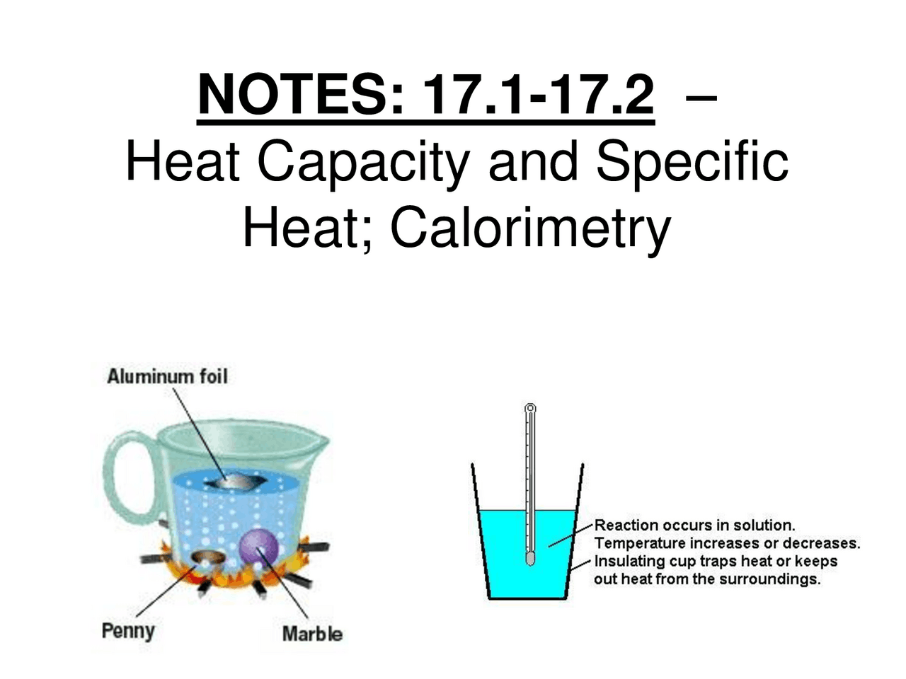 NOTES: 17.1-17.2 – Heat Capacity and Specific Heat | Lecture notes Heat ...