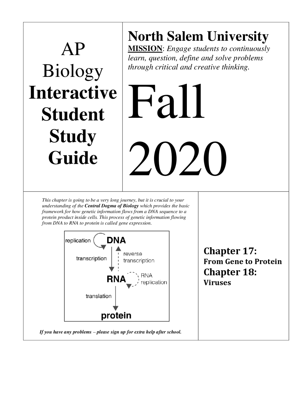 AP Biology Interactive Student Study Guide | Study notes Biology - Docsity