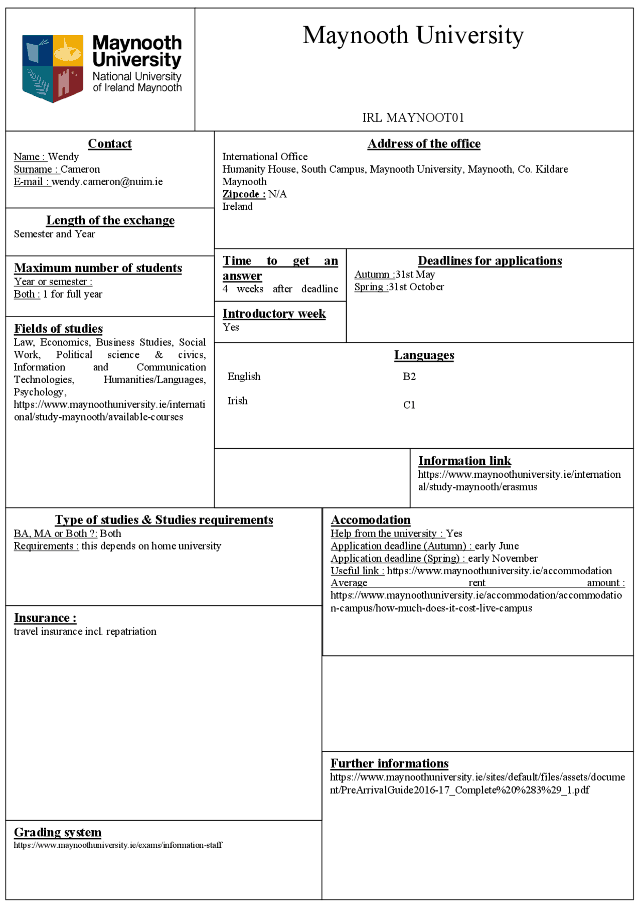 Maynooth University.pdf | Summaries Social Welfare | Docsity