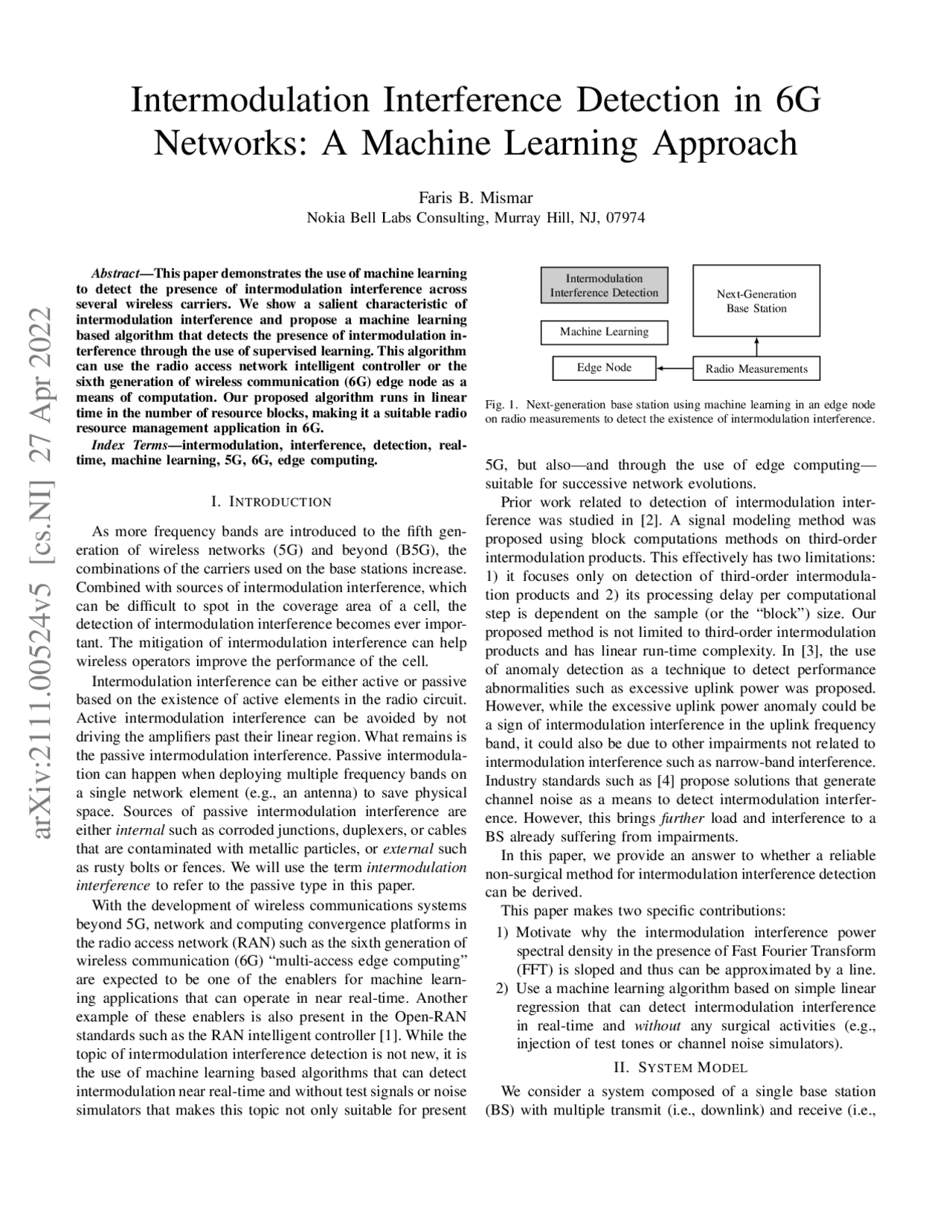 Real Time Intermodulation Interference Detection In Ofdm Systems Using Ml Algorithm Slides