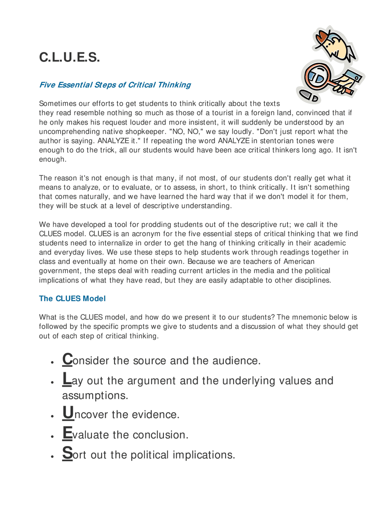 CLUES Model: 5 Steps for Effective Text Analysis and Evaluation ...