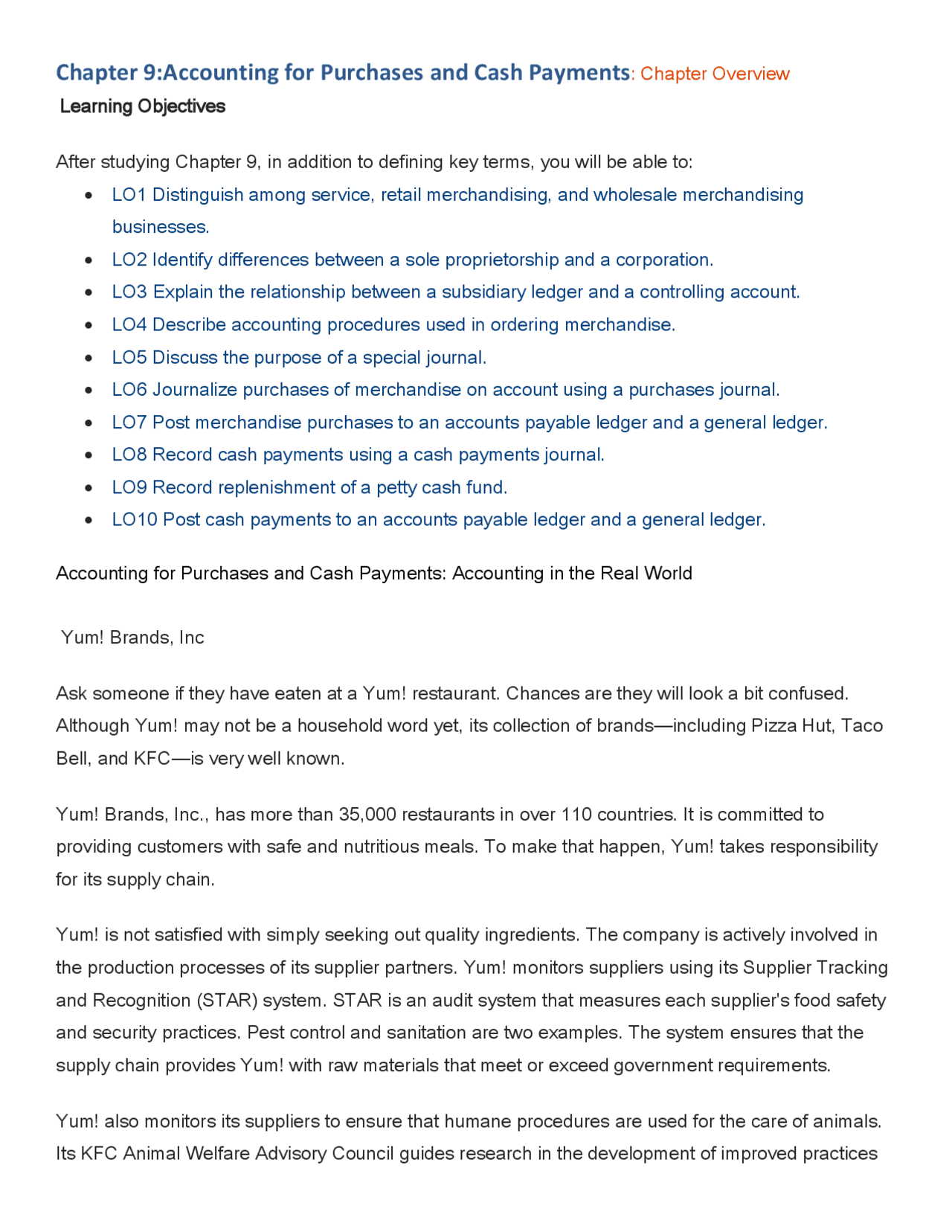 Chapter 9:Accounting for Purchases and Cash Payments | Lecture notes ...