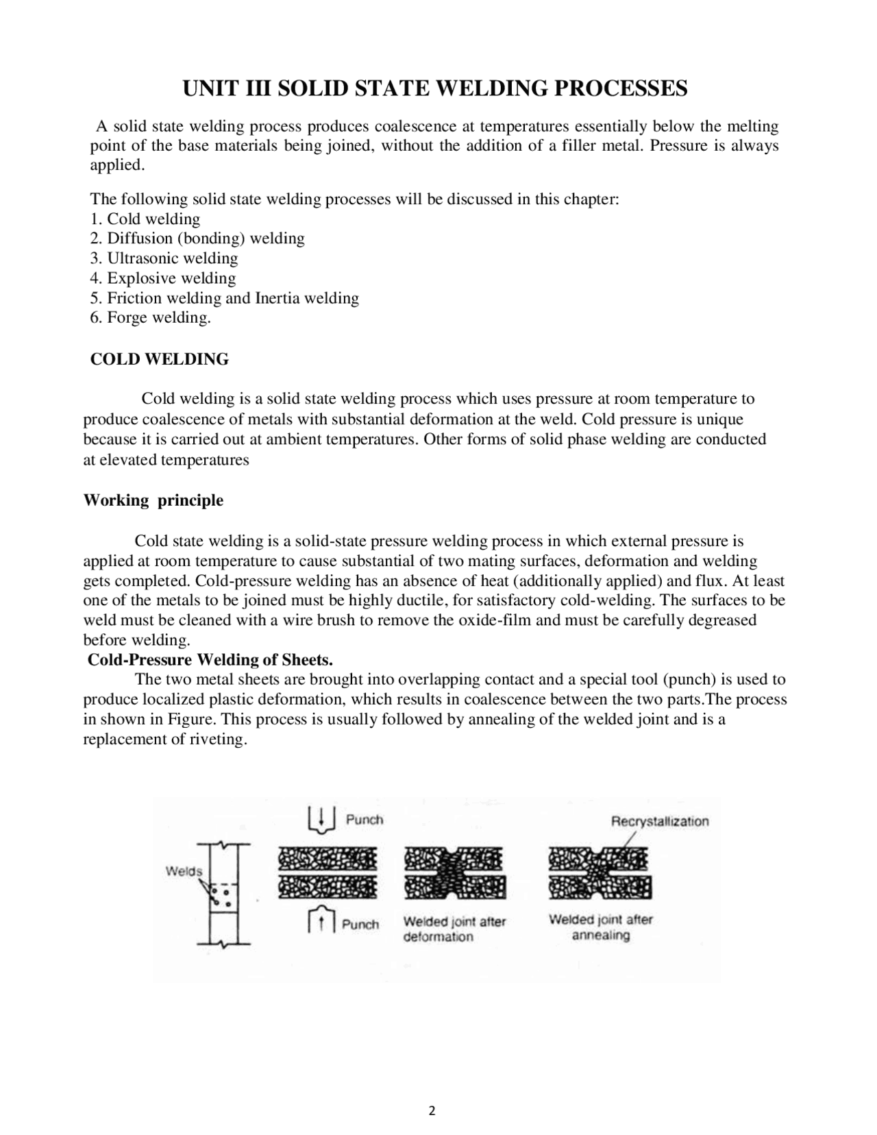 Unit Iii Solid State Welding Processes Schemes And Mind Maps Design