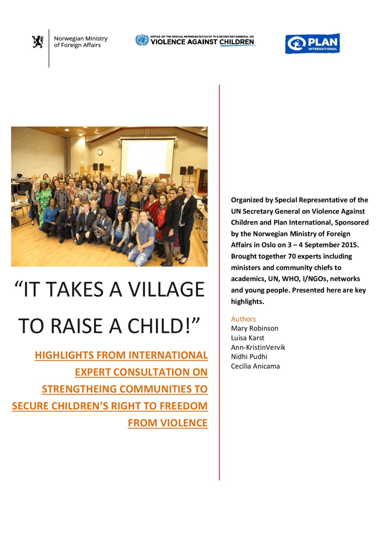 Insights on Strengthening Communities for Children's Freedom from ...