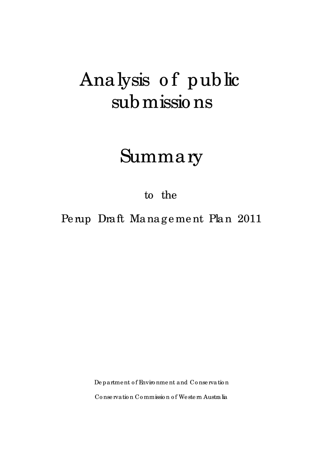 Analysis of public submissions Summary | Slides Introduction to Public Administration | Docsity