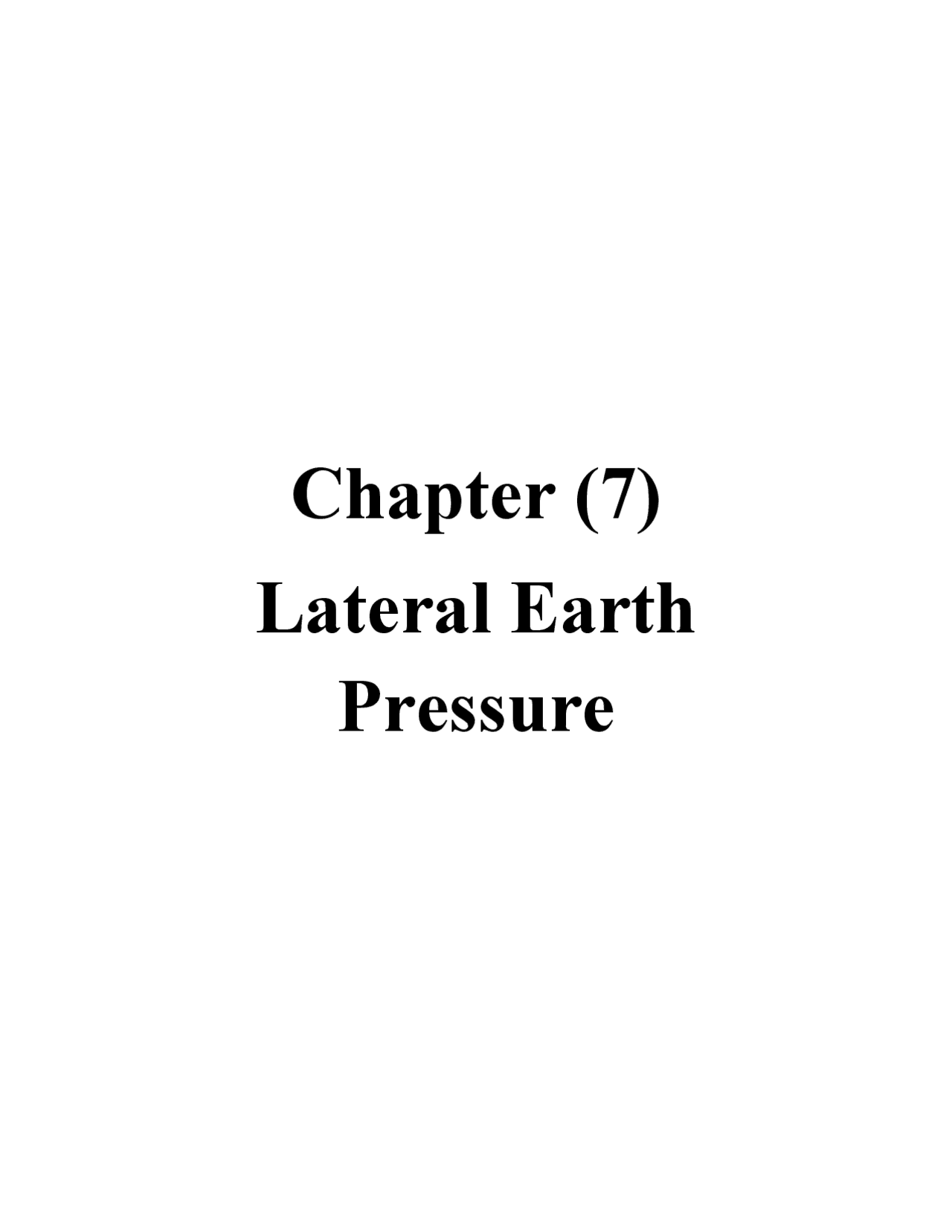 Chapter 7 Lateral Earth Pressure Summaries Engineering Docsity