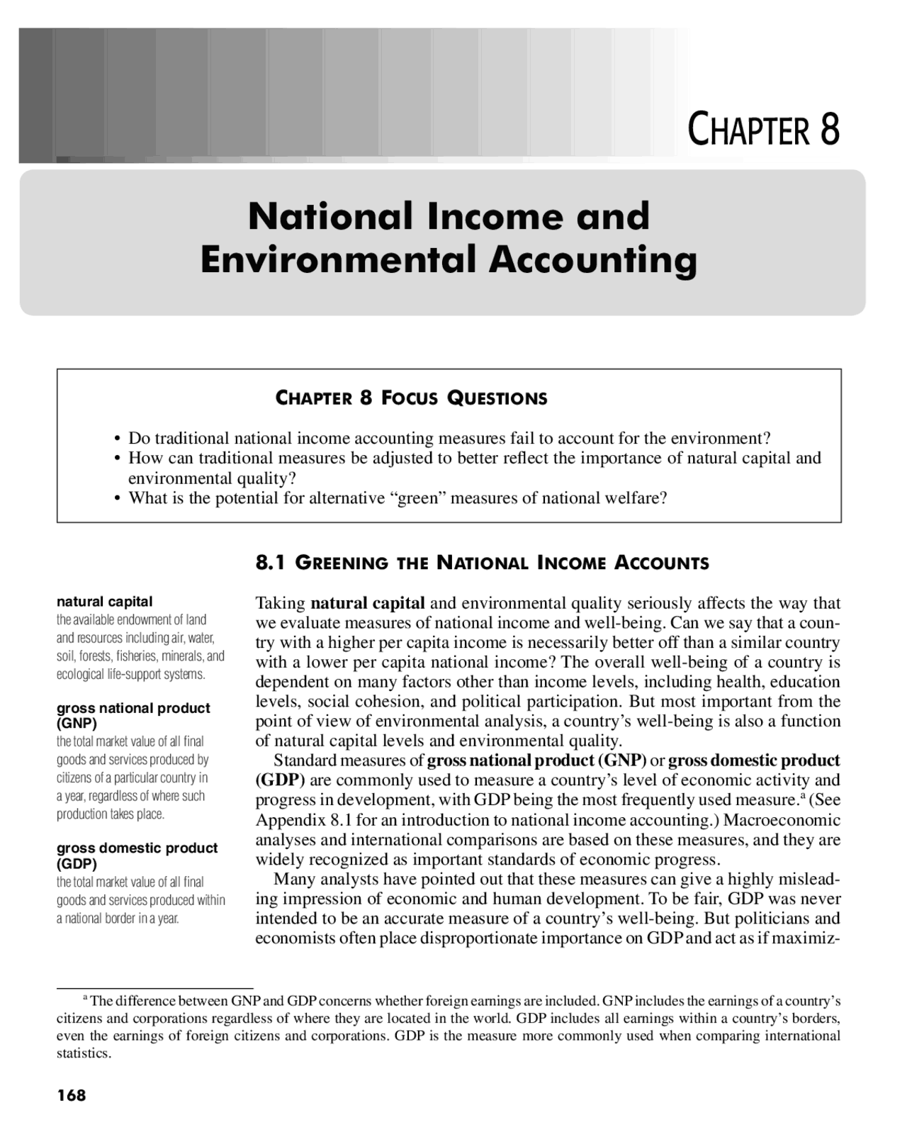 Chapter 8 National Income And Environmental Accounting Lecture Notes