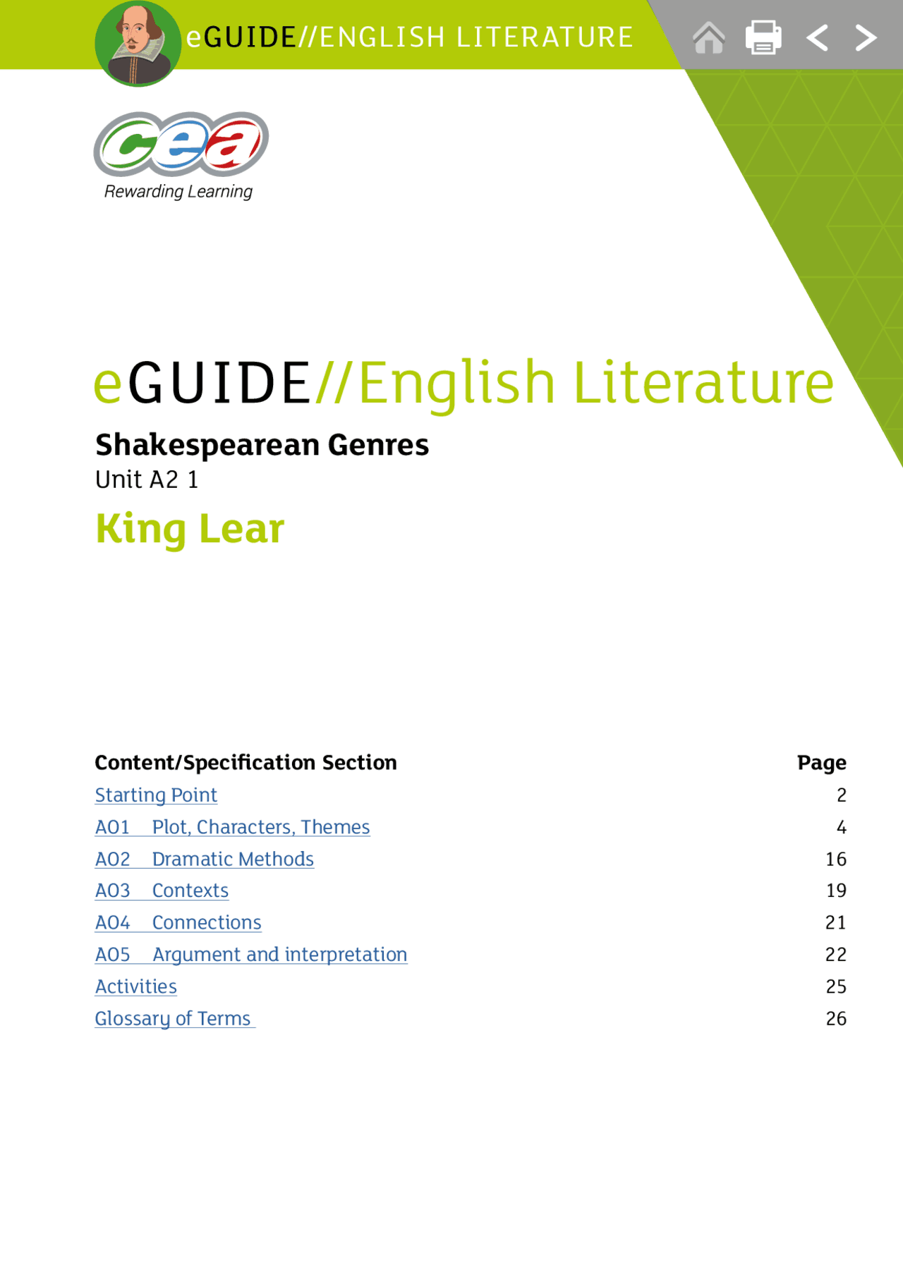 English Literature - King Lear | Study notes English Literature | Docsity