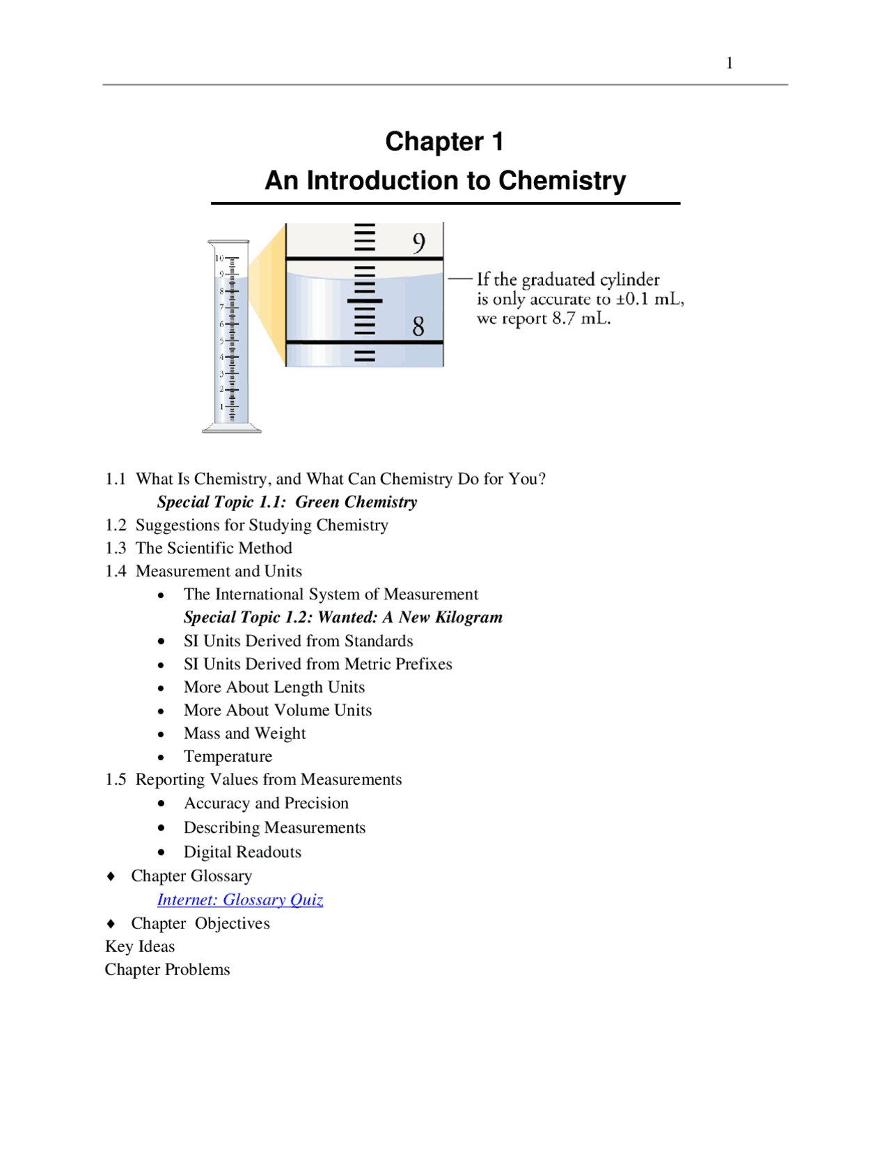Chapter 1 An Introduction to Chemistry | Lectures Chimie | Docsity