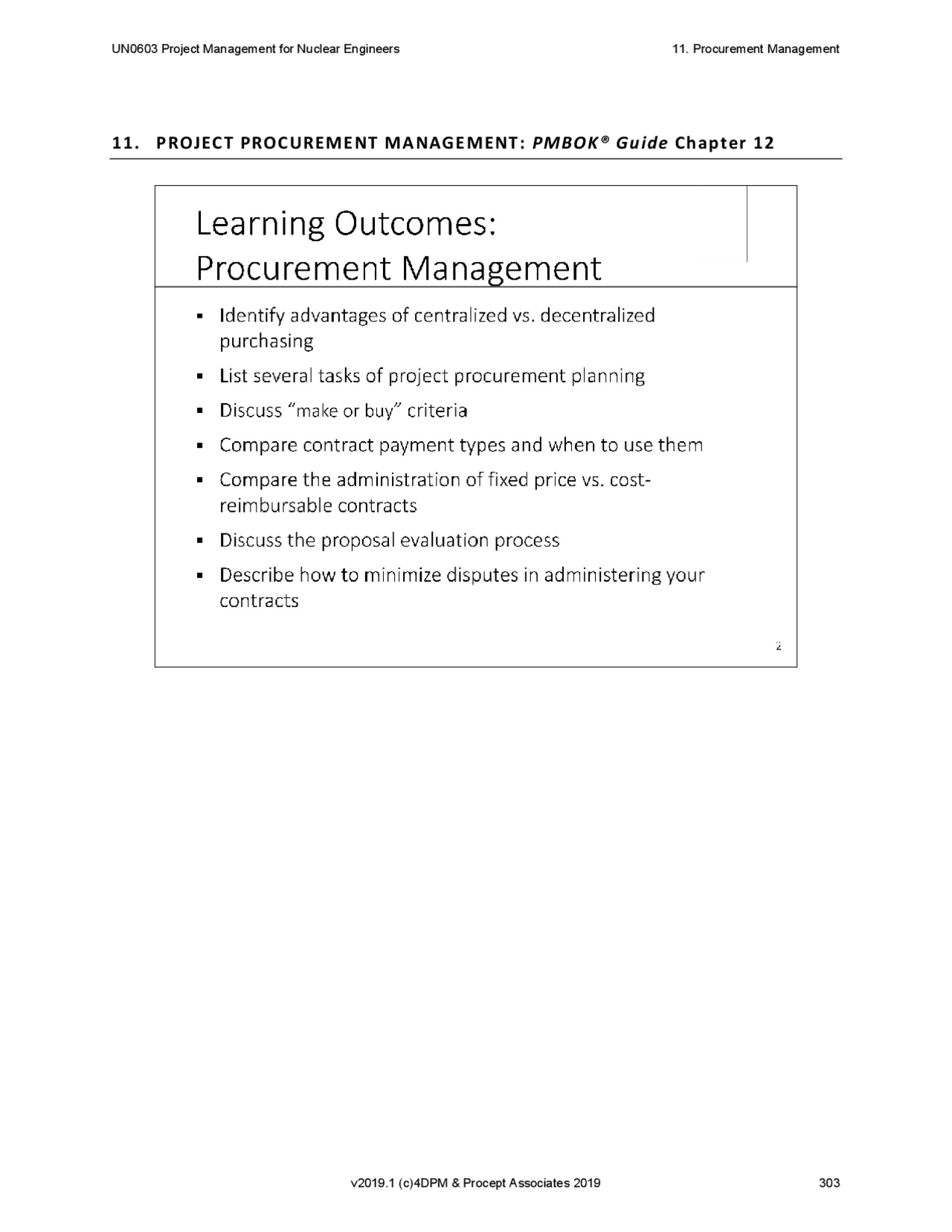 11. PROJECT PROCUREMENT MANAGEMENT | Study notes Project Management ...