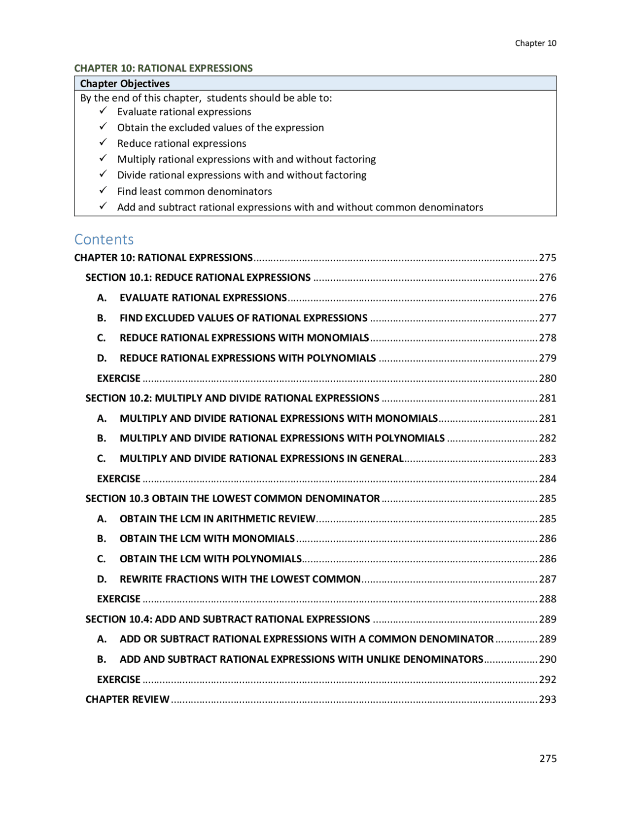 Chapter 10 Exams Calculus Docsity 