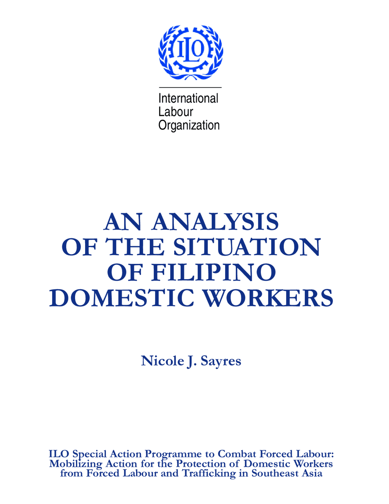 Filipino Domestic Workers: Gender Equity, Poverty, Labor Violations ...