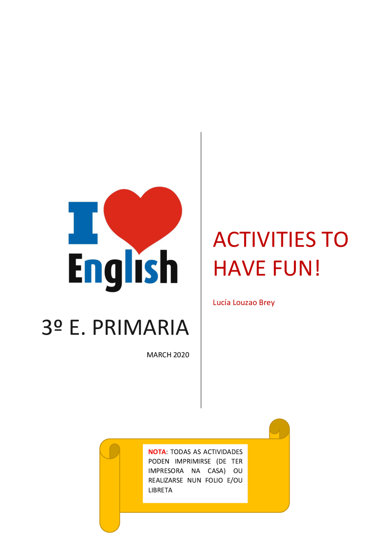 March 2020 Primary School Activities: Interactive Food Games and Movie ...