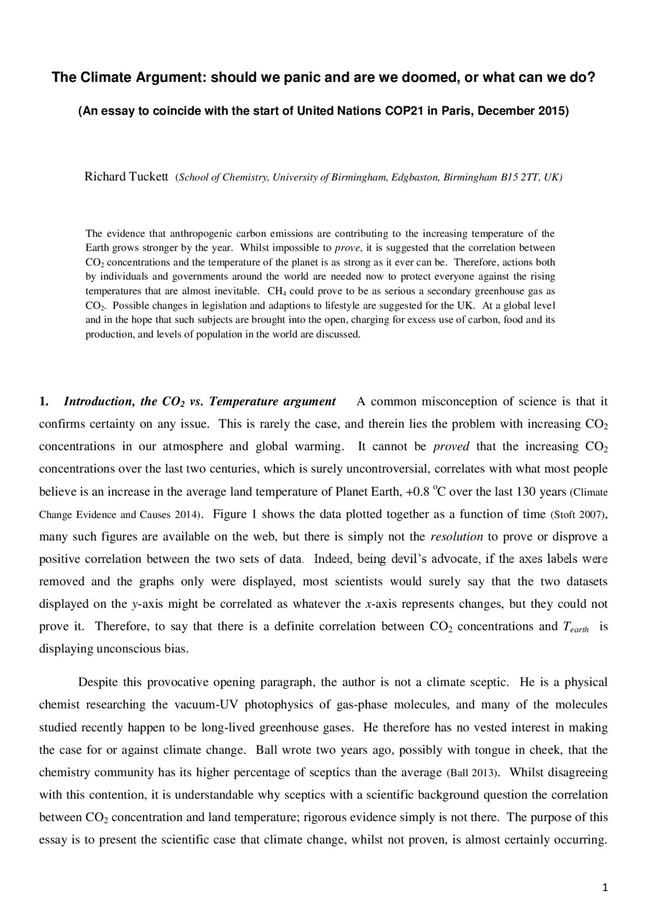 The Climate Argument: should we panic and are we doomed ... | Exams ...
