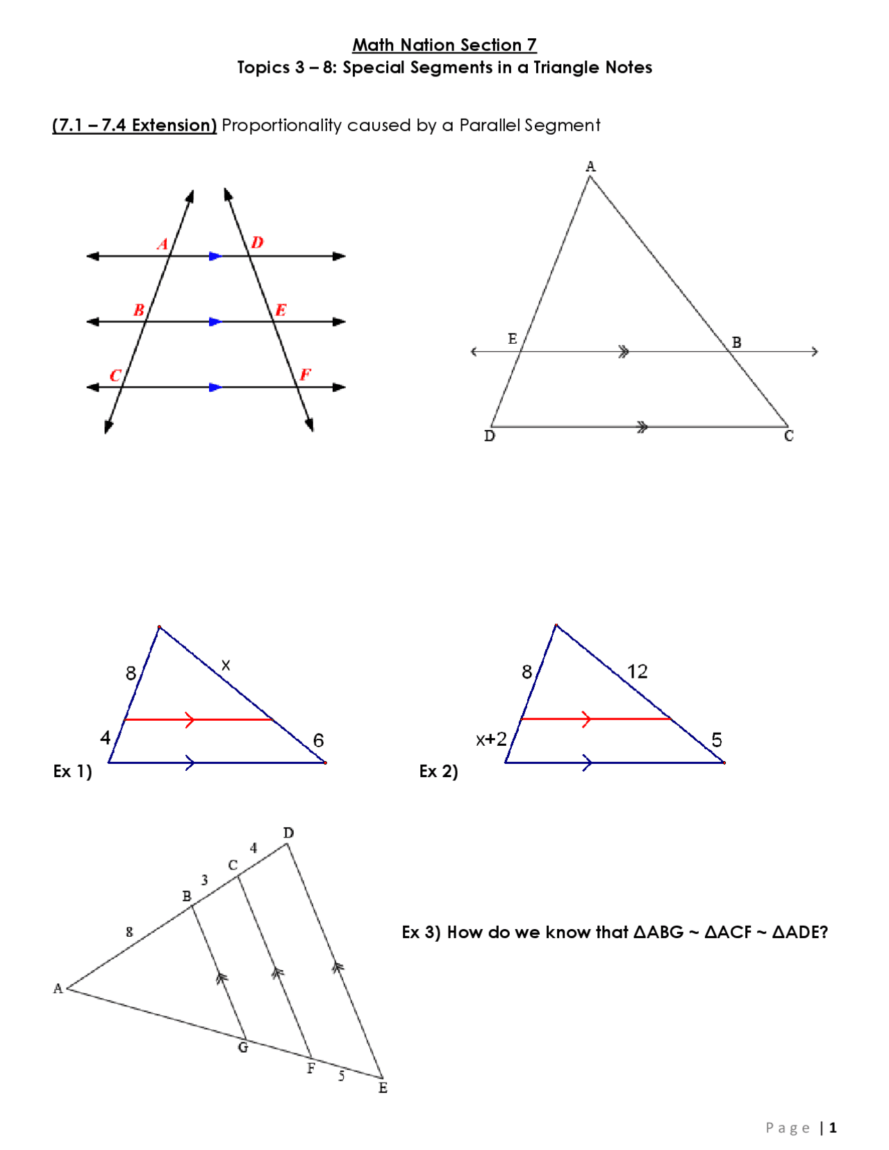 Math Nation Section 7 Topics 3 8 Special Segments In A