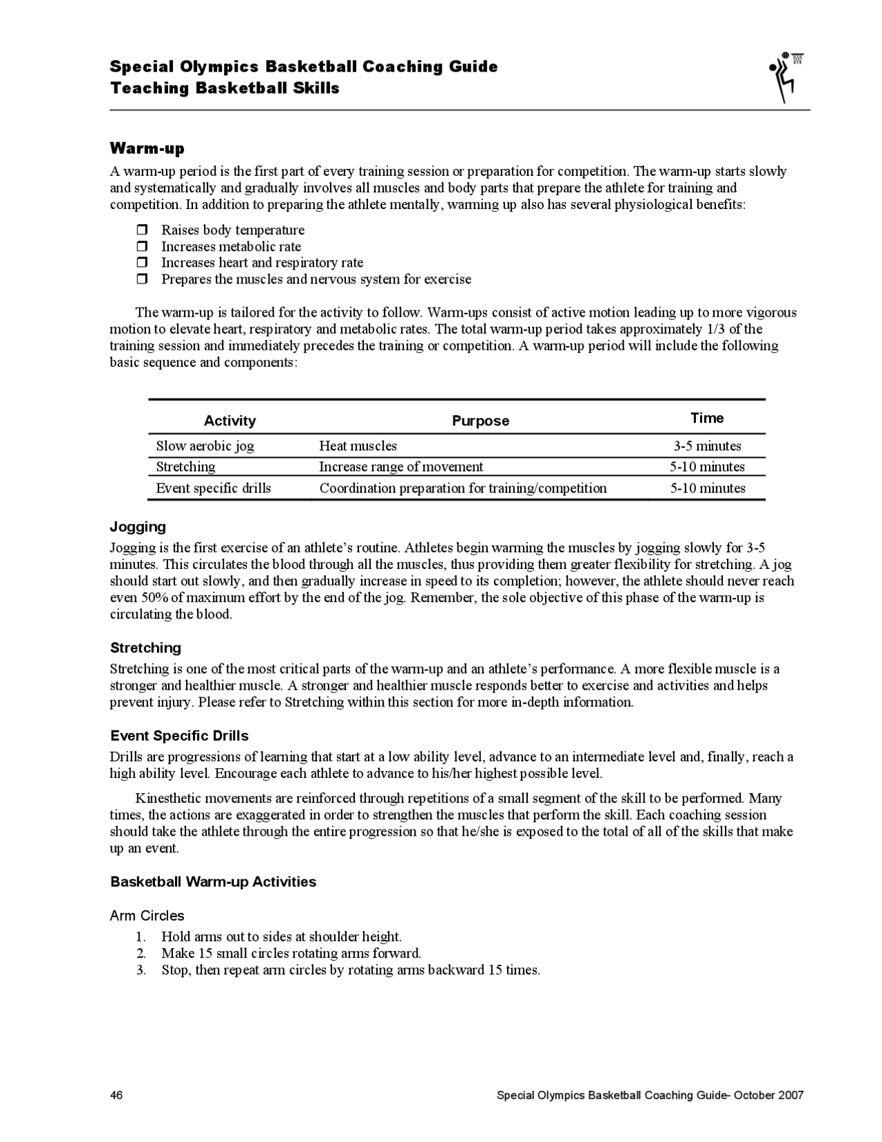 Warm-Up.pdf | Summaries Physical Activity and Sport Sciences | Docsity