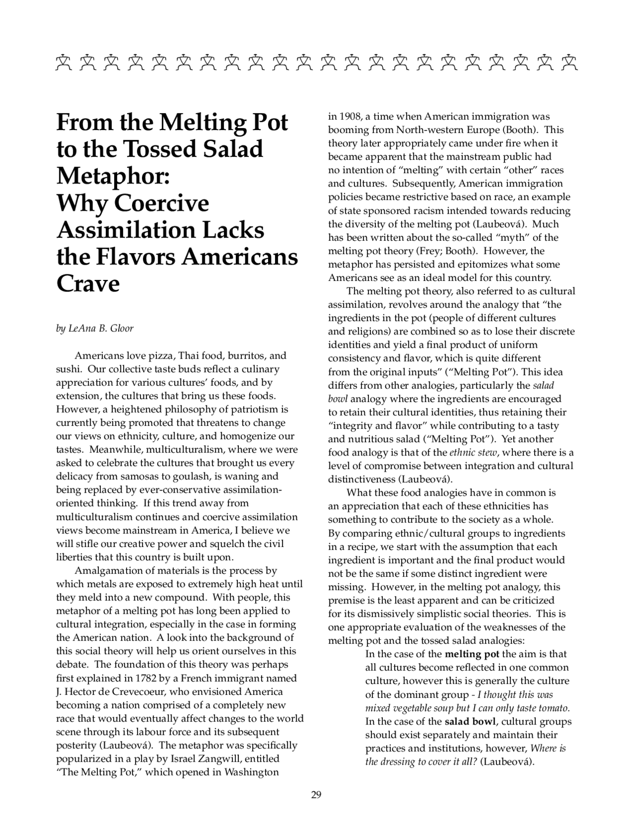 From The Melting Pot to the Tossed Salad Metaphor | Study notes Cooking ...