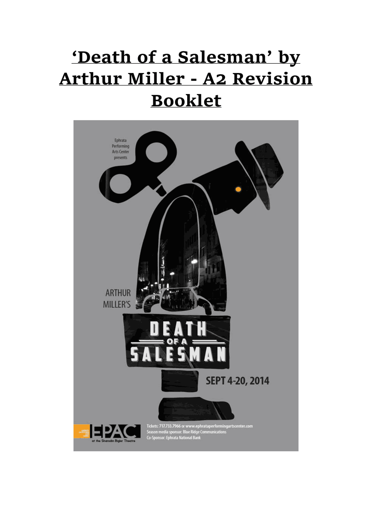 'Death of a Salesman' by Arthur Miller | Exams Voice | Docsity