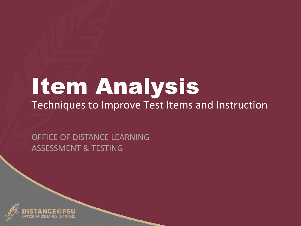 Item Analysis: Techniques to Improve Test Items and Instruction | Exams ...