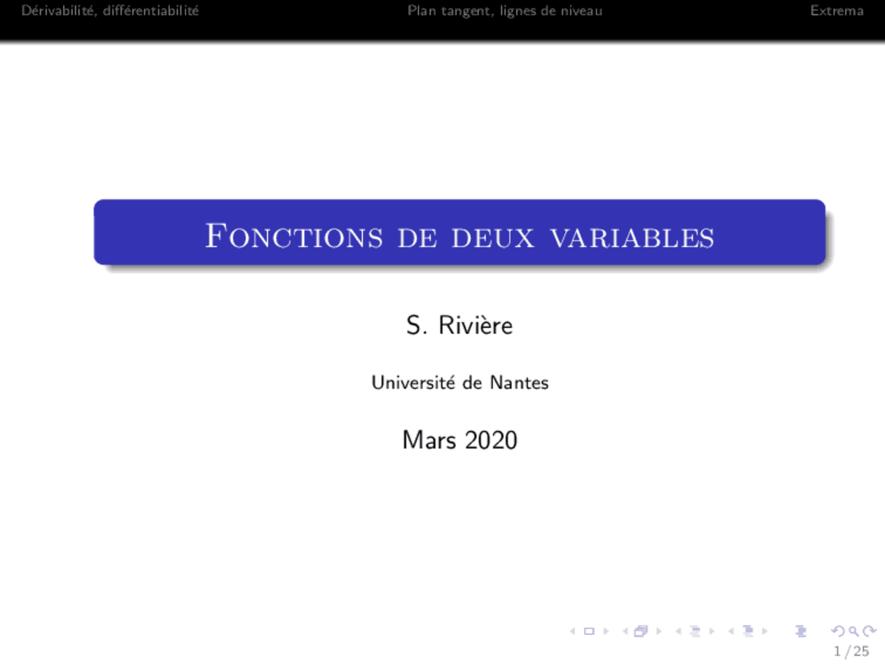 Foction De Deux Variables Résumés Mathématiques Docsity