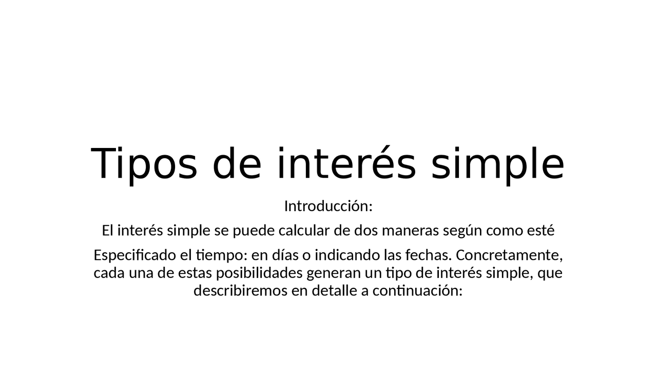 Tipos de Interés: Simple y Compuesto | Resúmenes de Metodología de ...