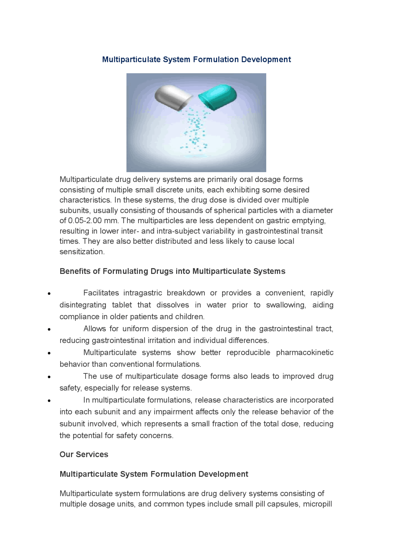 Multiparticulate System Formulation Development | Study notes Medical ...
