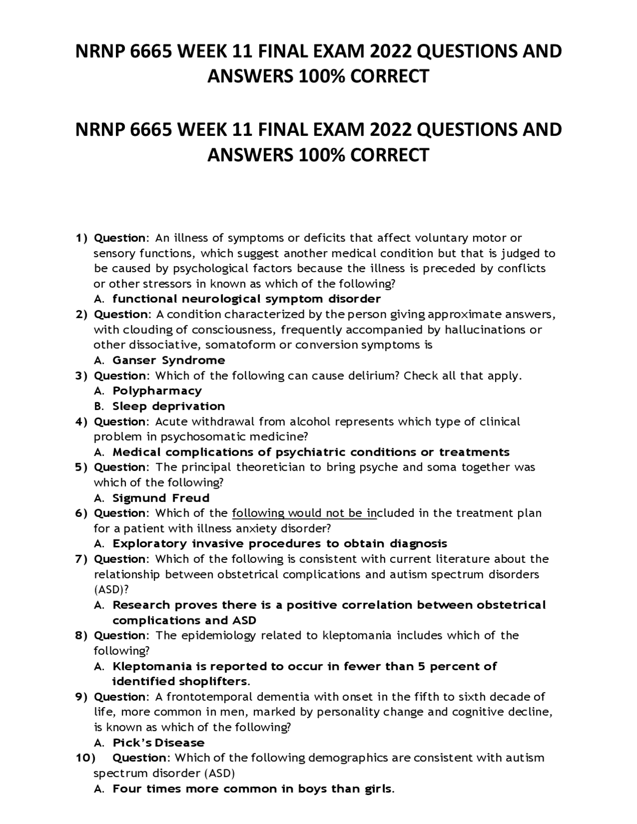 NRNP 6665 WEEK 11 FINAL EXAM 2022 QUESTIONS AND ANSWERS 100 CORRECT nrnp-6665-week-11-final-exam-2022-questions-and-answers-100-correct