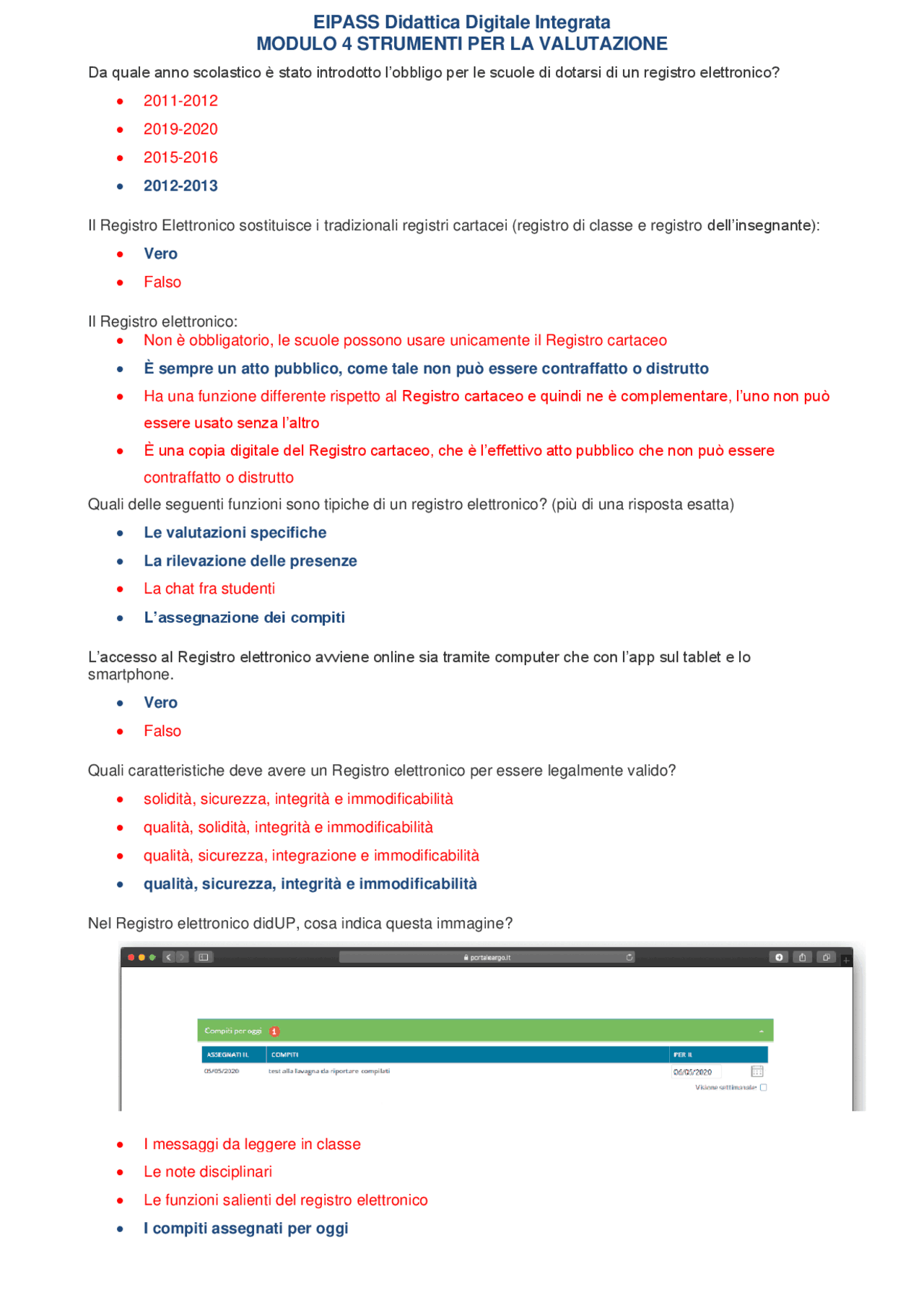 Eipass Didattica Digitale Integrata Modulo 4 Prove Desame Di