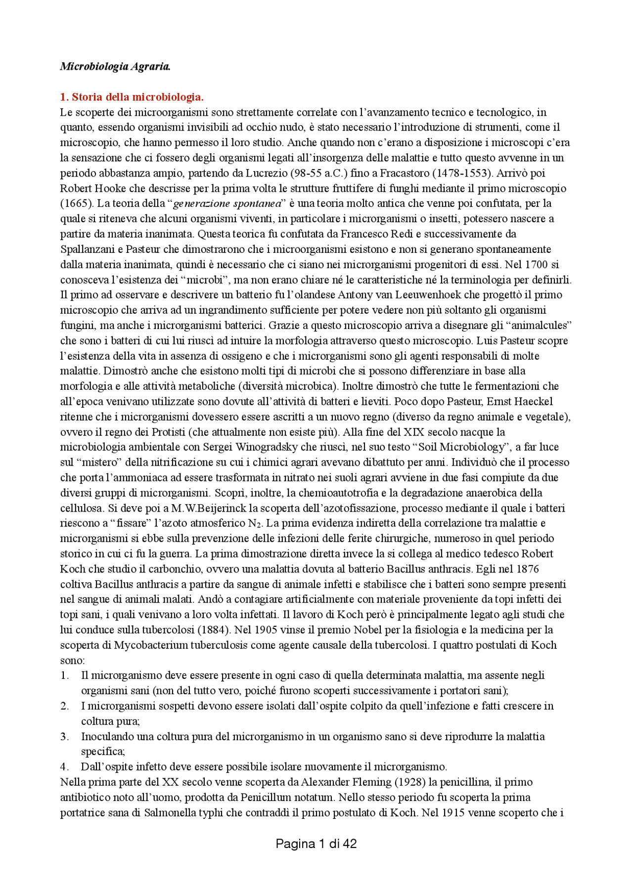 Sbobine Microbiologia Agraria Appunti Di Microbiologia Docsity