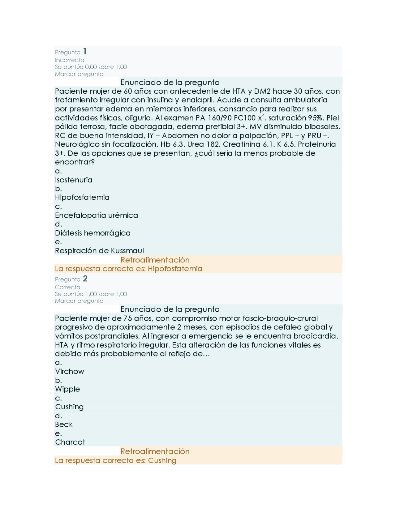 Final de Medicina Interna | Exámenes de Medicina Interna - Docsity