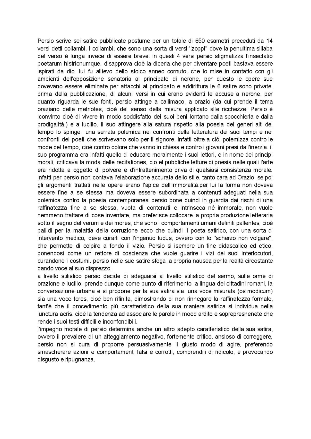 Persio, poeta satirico romano di età imperiale | Appunti di Latino ...