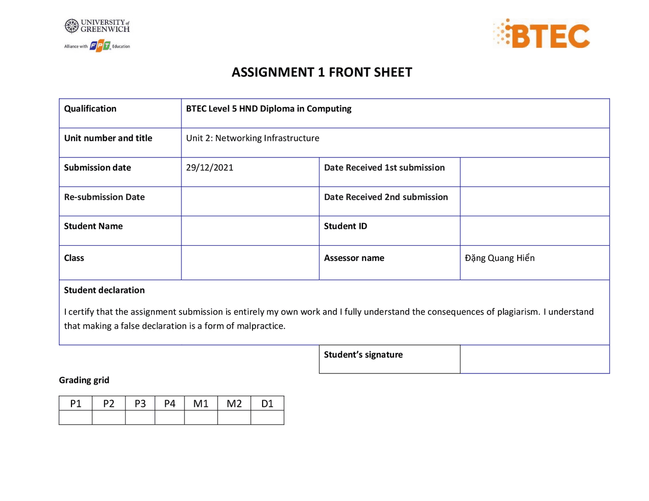 Update Asm1 Networking Greenwich2022 Assignments Computer