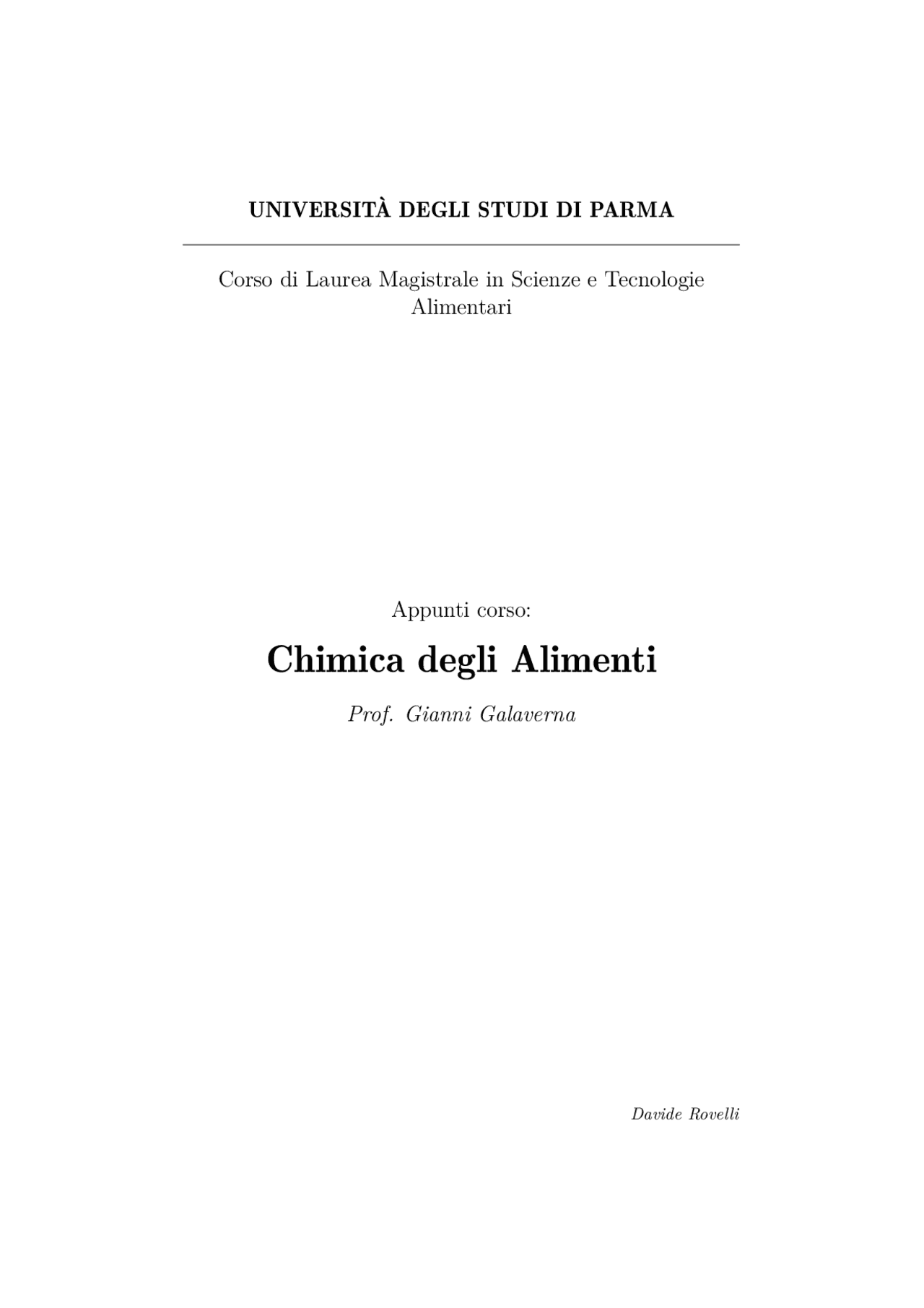 Chimica Degli Alimenti Reazioni Appunti Di Chimica Degli Alimenti
