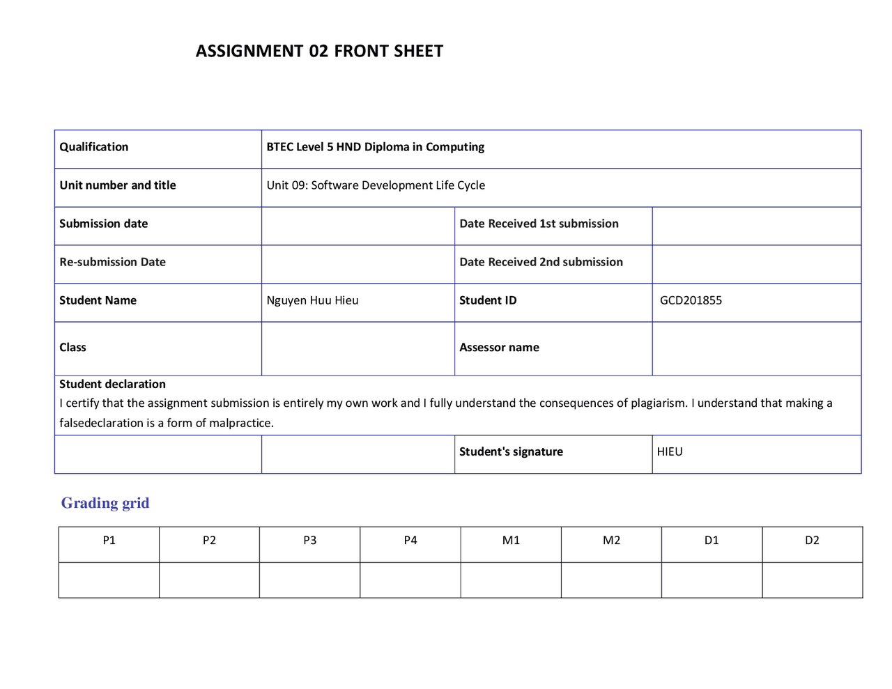 Assignment 2 Life Cycle Assignments Computer Science Docsity