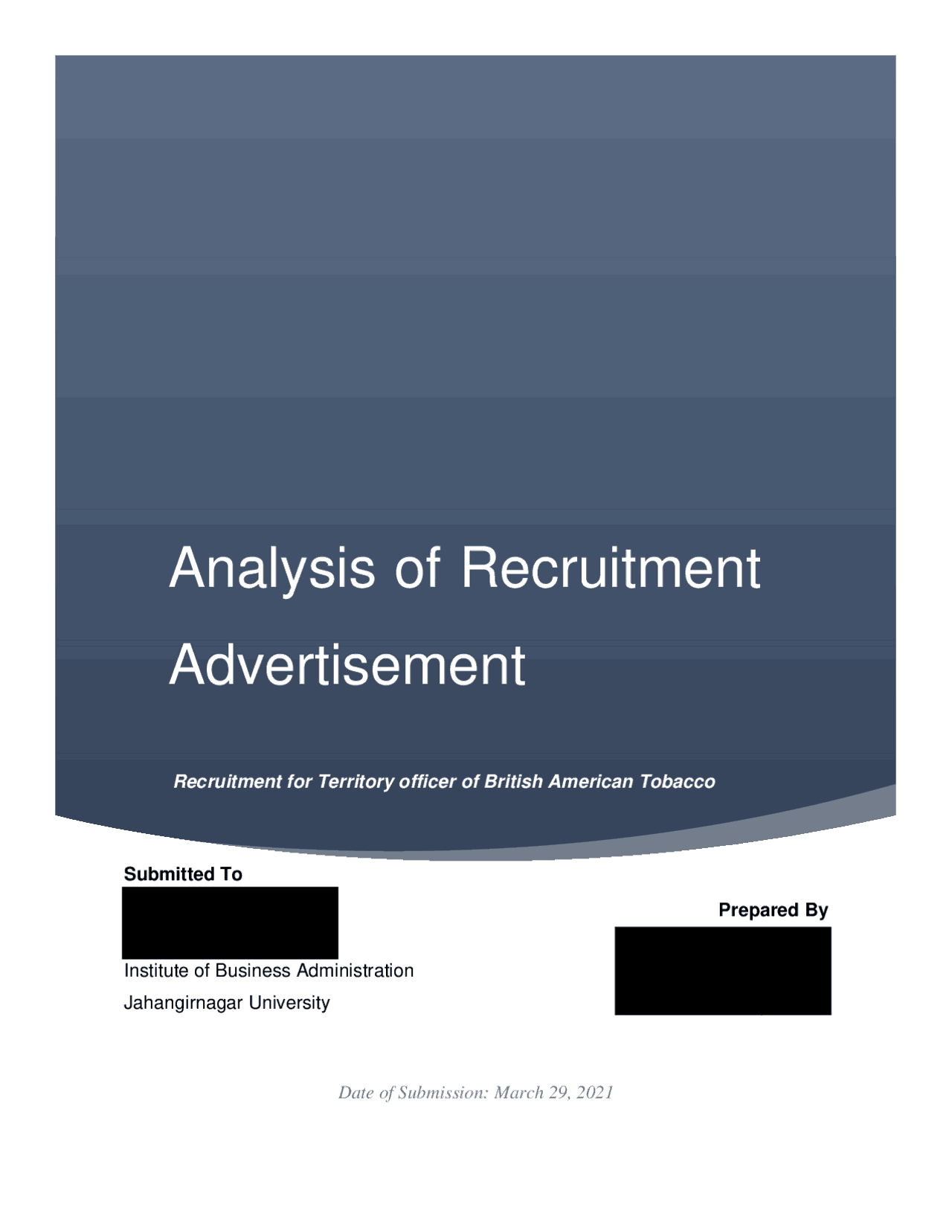Analysis of a recruitment advertisement | Papers Human Resource ...
