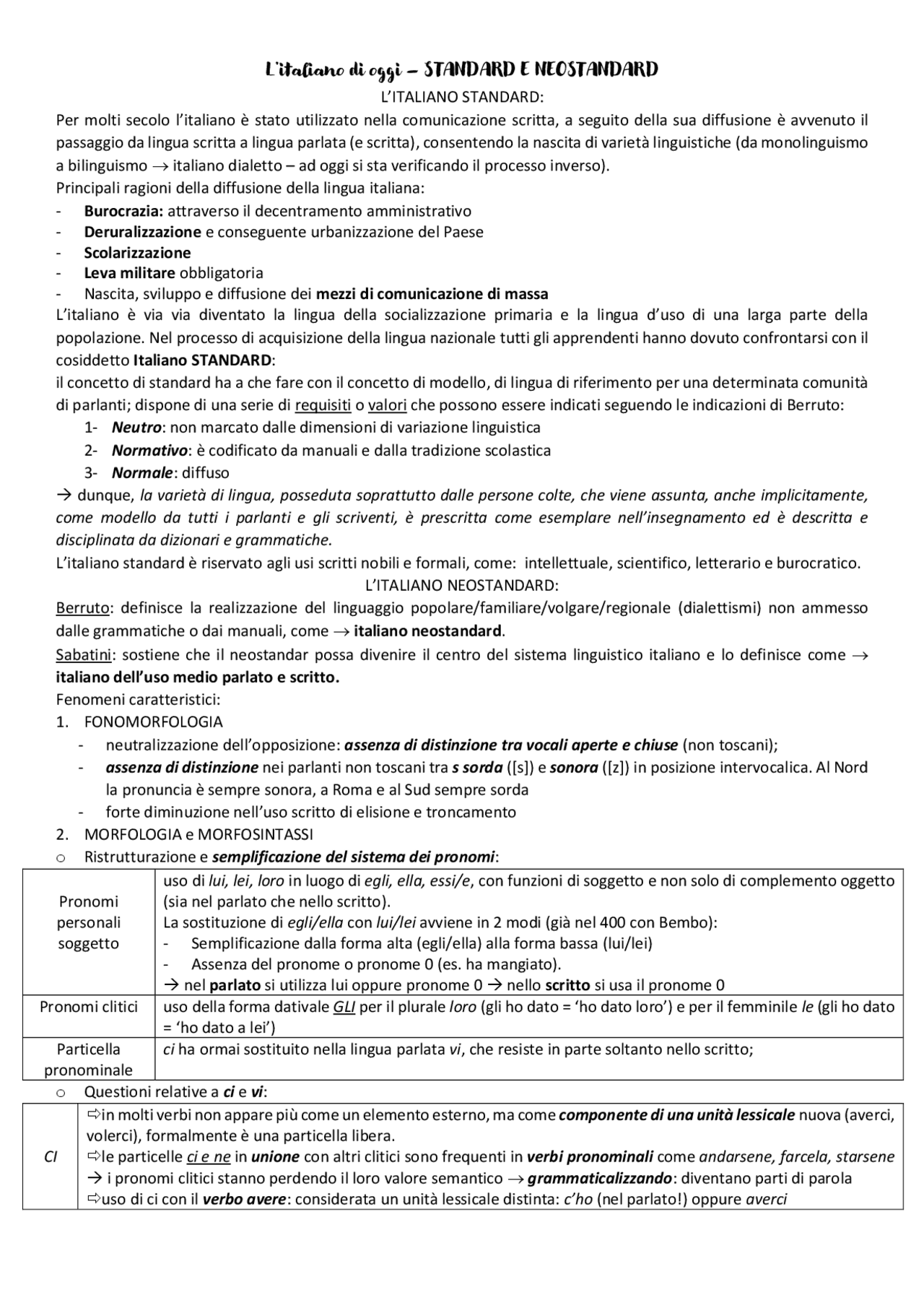 Linguistica Insegnamento Dispense Di Linguistica Docsity