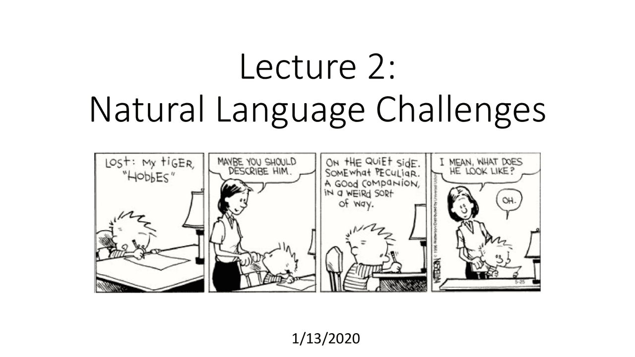 Natural Language Processing Lecture Notes Natural Language Processing