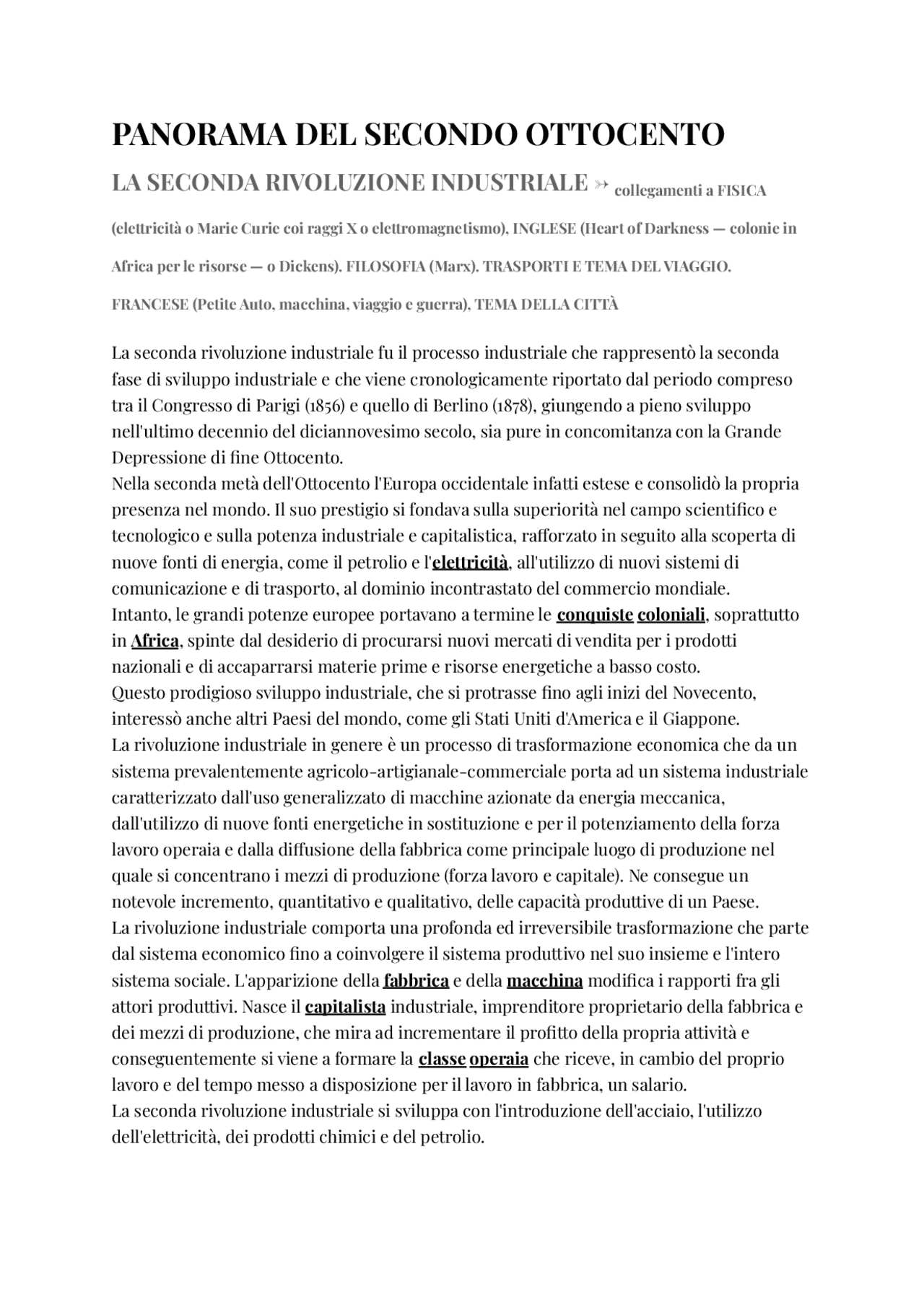 Appunti Di Storia Programma Quinto Anno Liceo Appunti Di Storia