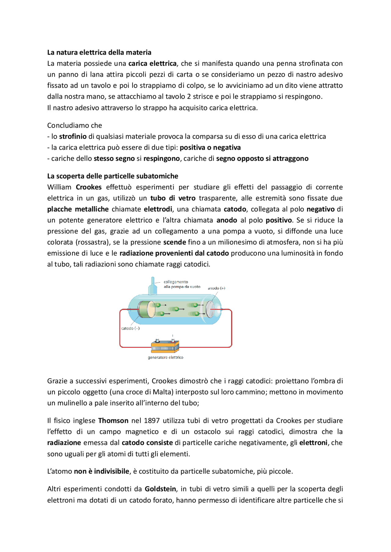 Sintesi: l'atomo le particelle subatomiche | Schemi e mappe concettuali ...