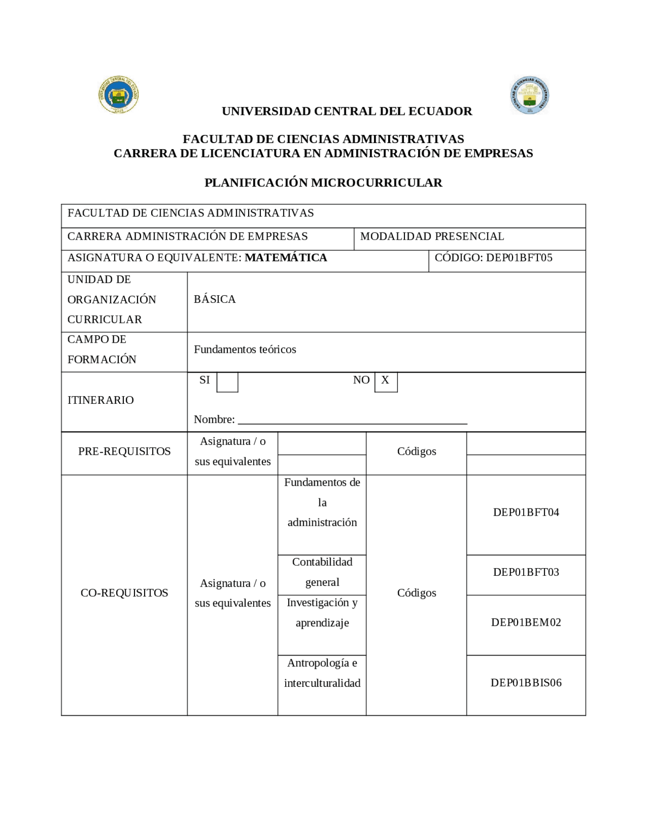 Silabo de Matemáticas | Cheat Sheet Mathematics - Docsity