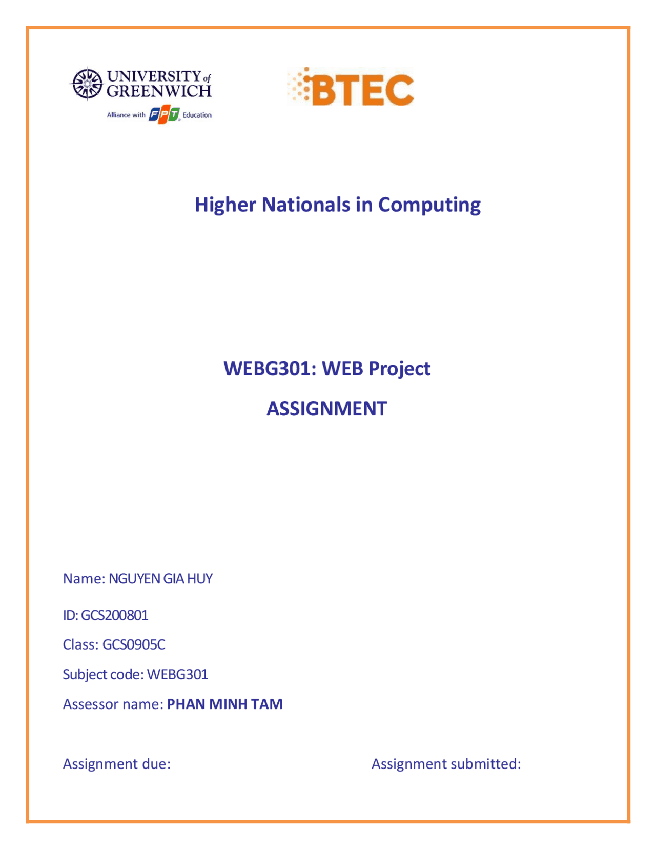 Webg301 Project Web Assignment 1 Pass Assignments Web Design And