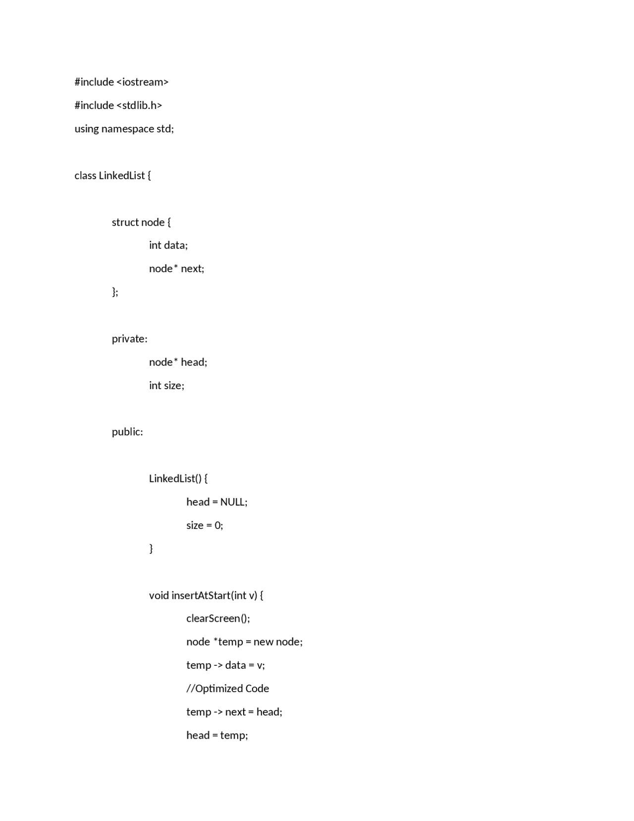 SINGLY LINKED LIST CODE | Lab Reports Data Structures and Algorithms ... SINGLY LINKED LIST CODE | Lab Reports Data Structures and Algorithms ...