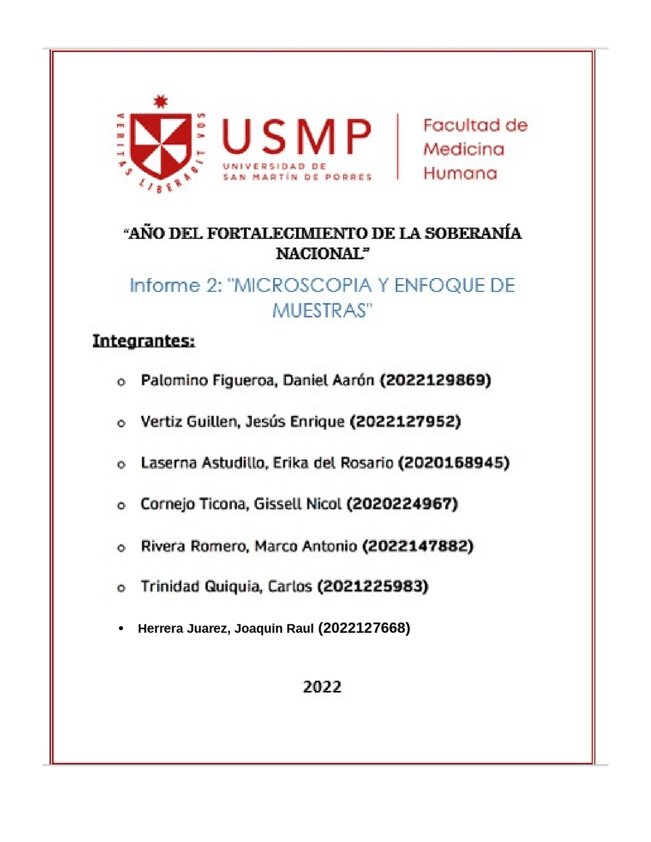 Informe Biologia S2 Prac Segundo Ciclo Diapositivas De Biología