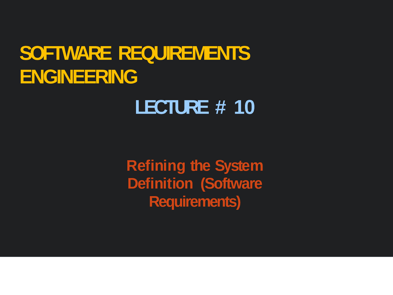 Refining The System In Sre Slides Software Engineering Docsity