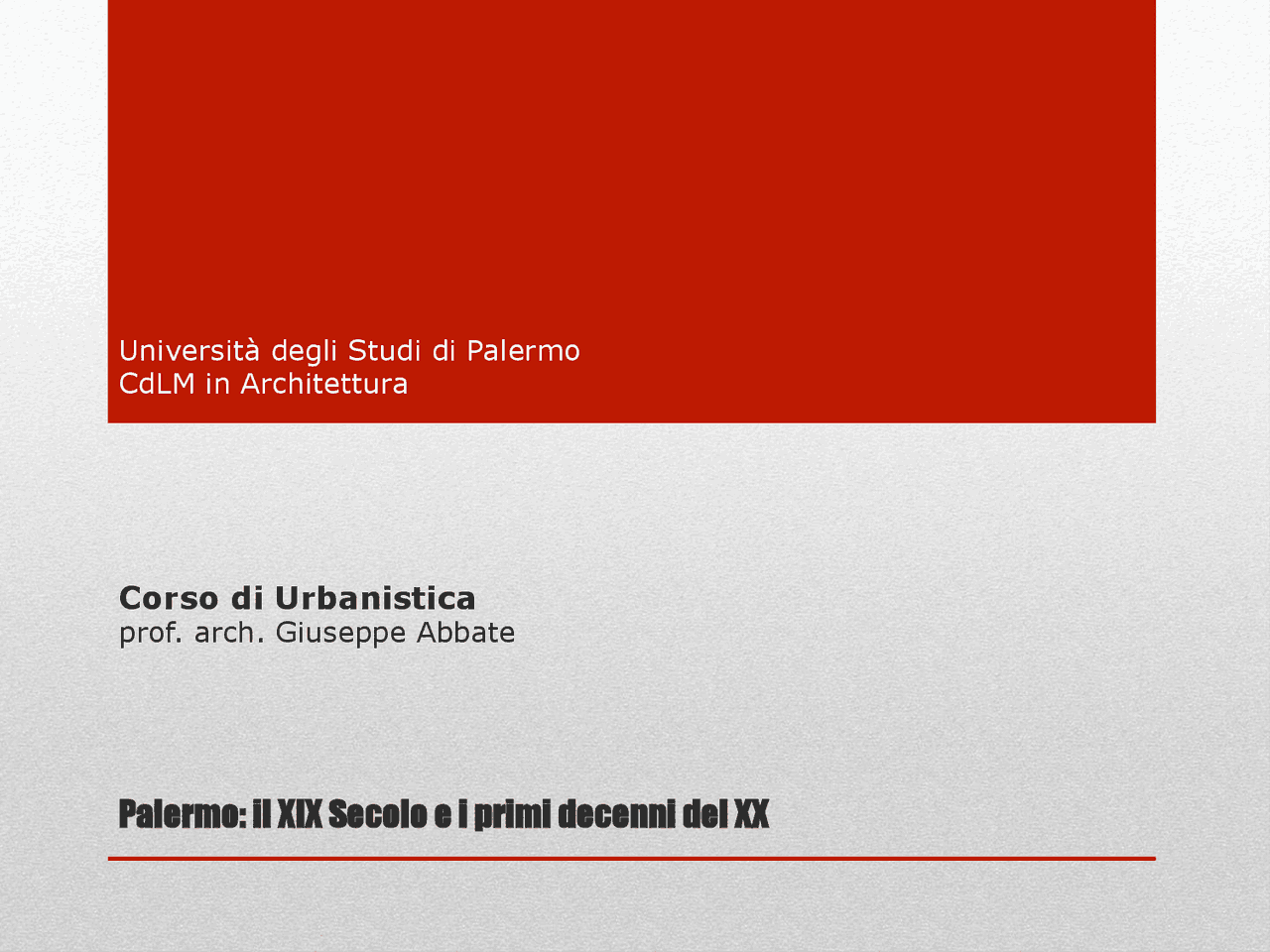 Palermo Nel Xix Secolo Slide Di Urbanistica Docsity